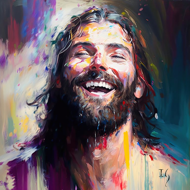 Smiling Jesus Paintings Collection – Ivan Guaderrama