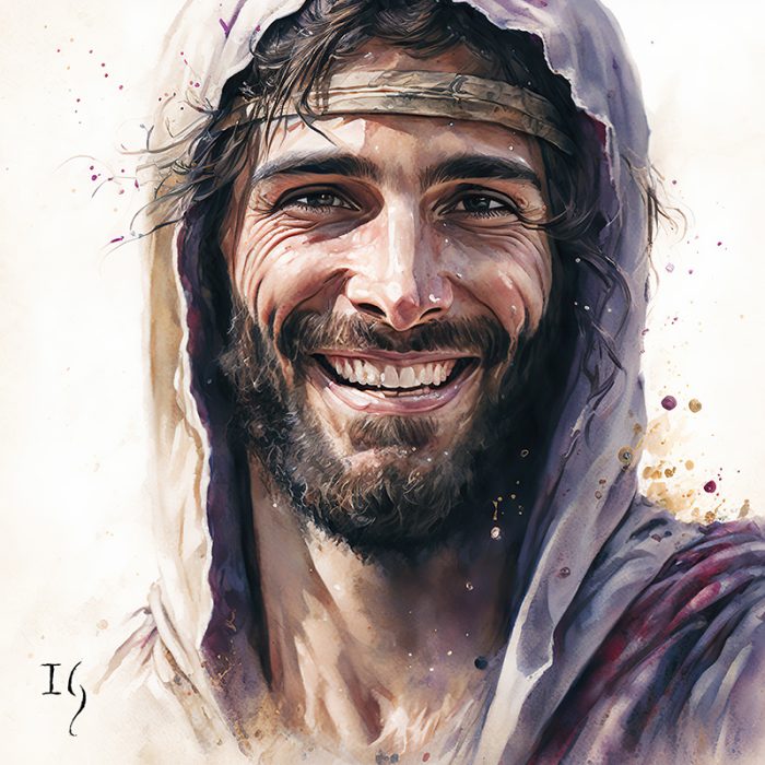 Smiling Jesus Paintings Collection - Ivan Guaderrama